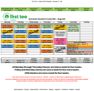 Summer II – First Tee – Canton